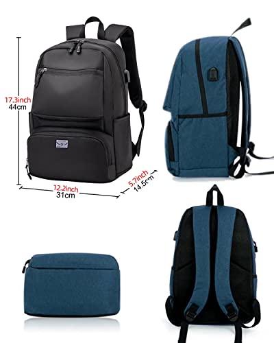 SMITH SURSEE Travel Laptop Backpack 15.6 Inch Business Anti Theft Slim Durable Laptops Backpack with USB Charging Port Water Resistant College School Computer Bag Gifts for Men & Women