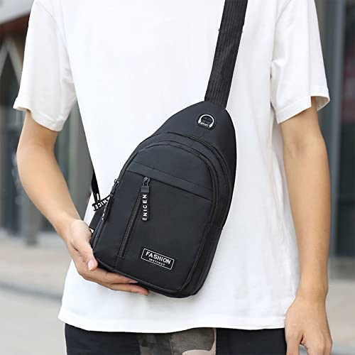 Fanny Pack for Men - Strap Backpack Bag Crossbody Waterproof Backpack with USB Headphone Hole Strap Crossbody Chest Bag