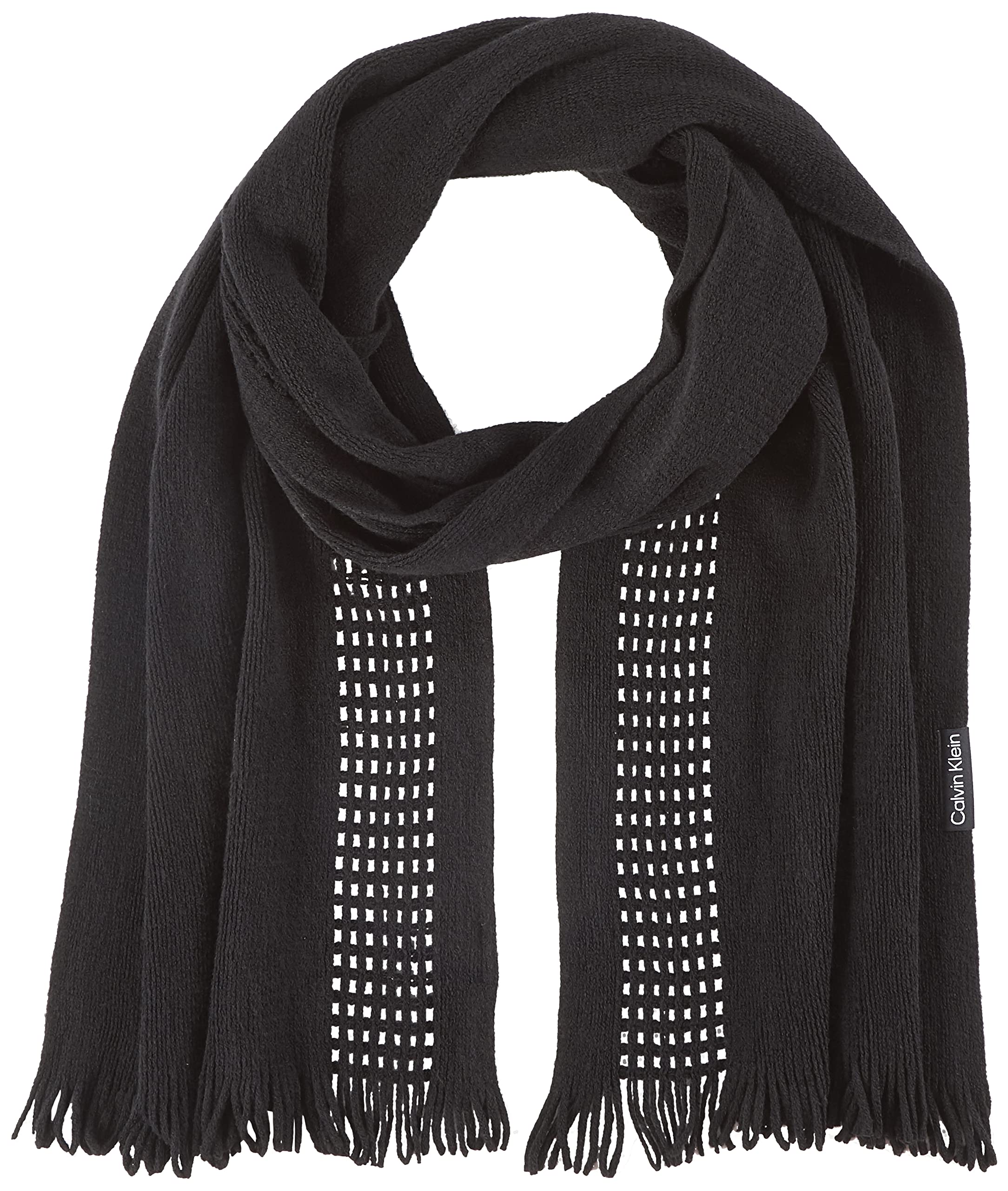 Calvin Klein womens Accessories Scarf,Black,ONE SIZE