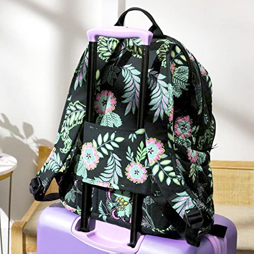 Vera Bradley Women's Cotton Campus Backpack, Island Garden - Recycled Cotton, One Size