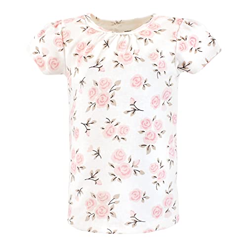 Hudson Baby Unisex Baby Short Sleeve T-Shirts, Cinnamon Pink Prints, 12-18 Months