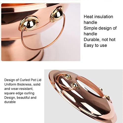 Chafing Dishes Chinese Traditional Old Beijing Charcoal Copper Hot Pot, Pot Shabu, Camping Home Use，Cook Cooking for Unusual Gift (Color : Brass, Size : 30cm)