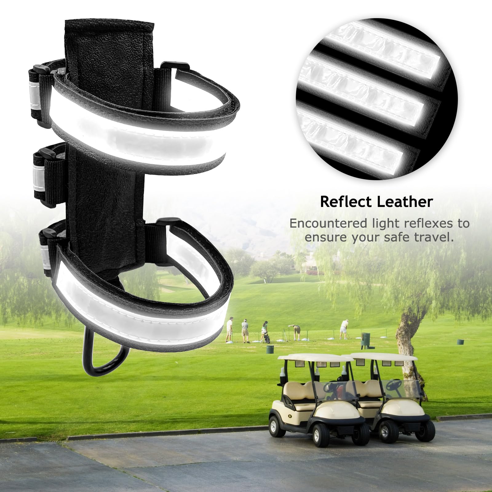 EDUPLINK Large Portable Speaker Mount, Shockproof Wireless Speakers Holder, Adjustable Long Strap for Most Speakers Compatible JBL, Sony, Bose for Golf Cart Bike UTV Wakeboard (Luminous)