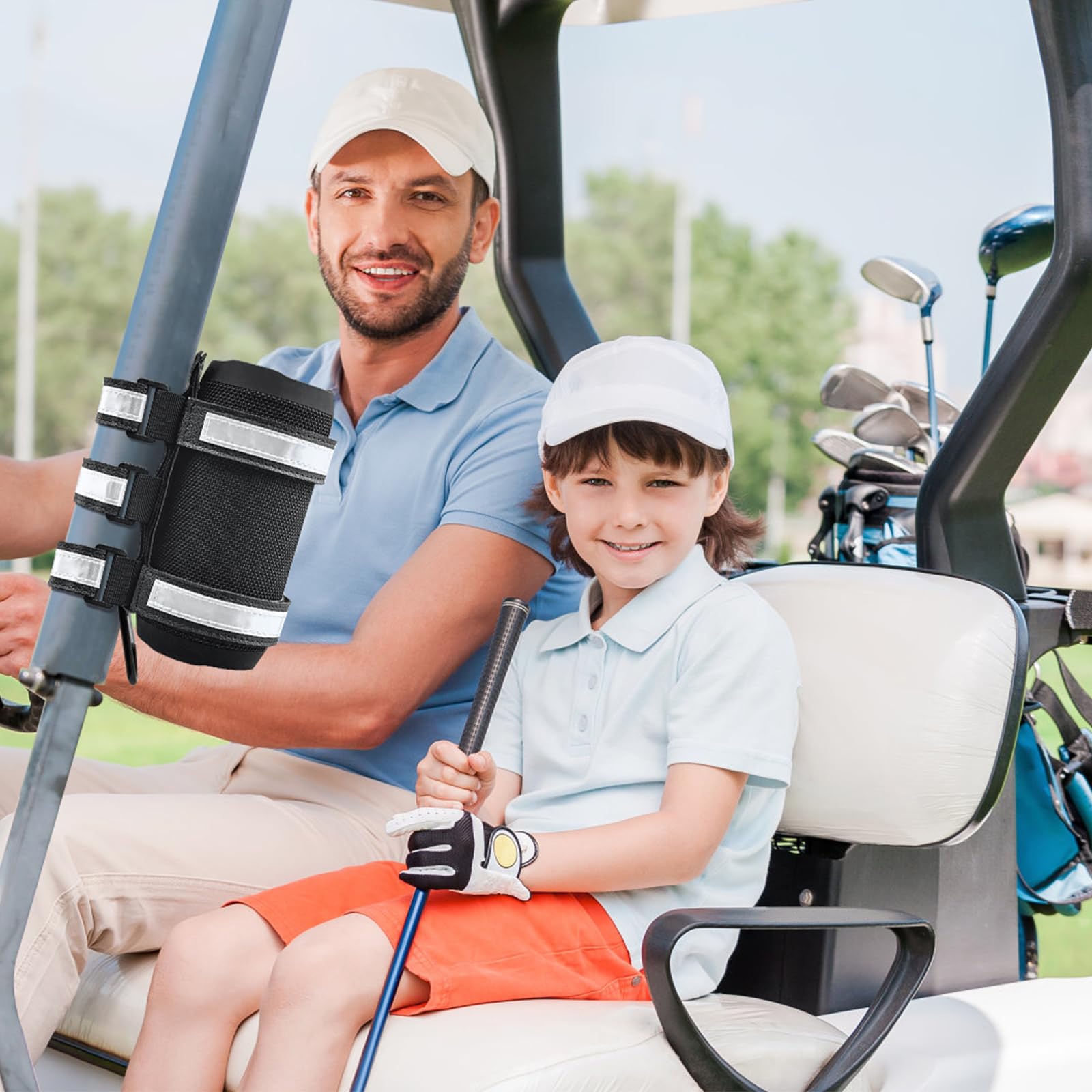 EDUPLINK Large Portable Speaker Mount, Shockproof Wireless Speakers Holder, Adjustable Long Strap for Most Speakers Compatible JBL, Sony, Bose for Golf Cart Bike UTV Wakeboard (Luminous)
