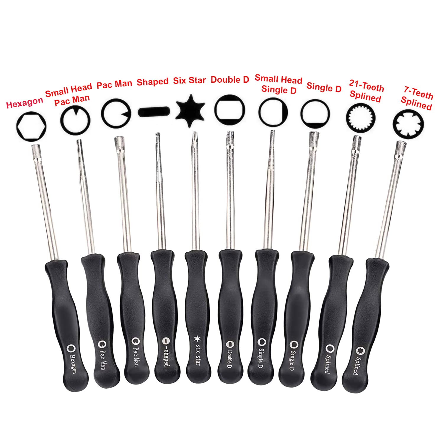 Realman 10pcs Carb Screwdriver Ajusting Tool Kit Carburetor Adjustment Tool for Stihl Craftsman Husqvarna Echo McCulloch MTD Oleo-Mac Poulan Blower Chainsaw Trimmer