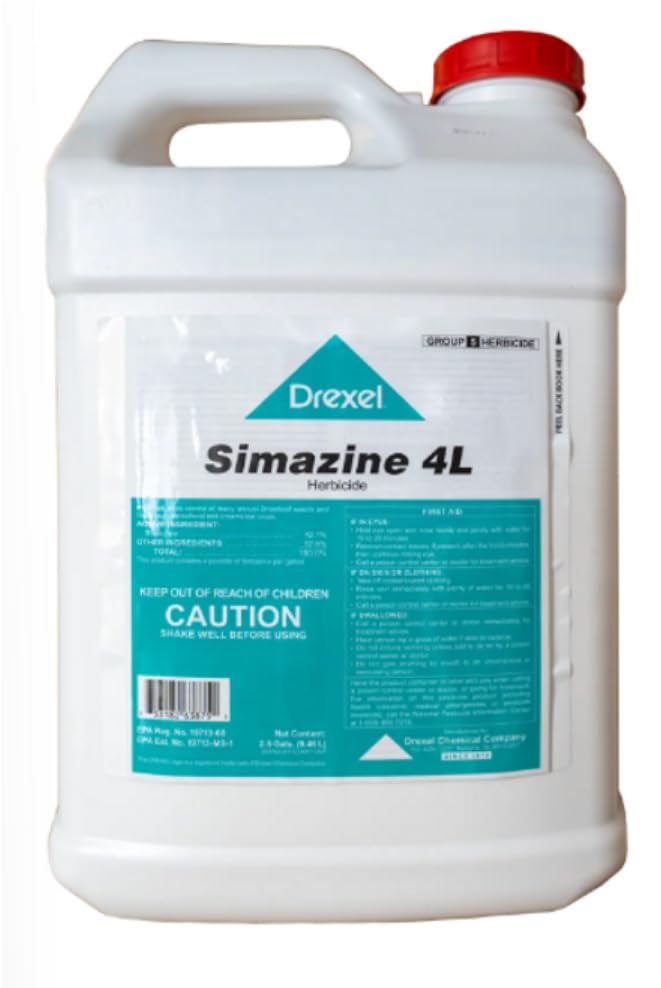 Simazine 4L (2.5 Gallons) - Simazine Pre Emergent Herbicide for Broadleaf and Grass Suppression