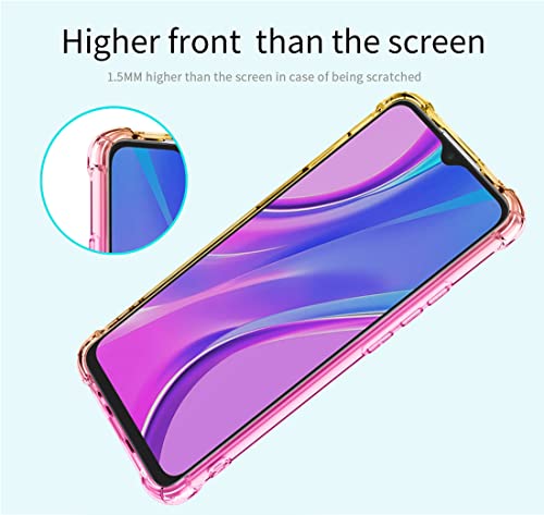 KOARWVC Case for Redmi Note 8 Pro Case / M1906G7I Case, Crystal Clear Case Gradient Slim Anti Scratch TPU Shockproof Protective Phone Cases Cover for Xiaomi Redmi Note 8 Pro (Purple/Blue)