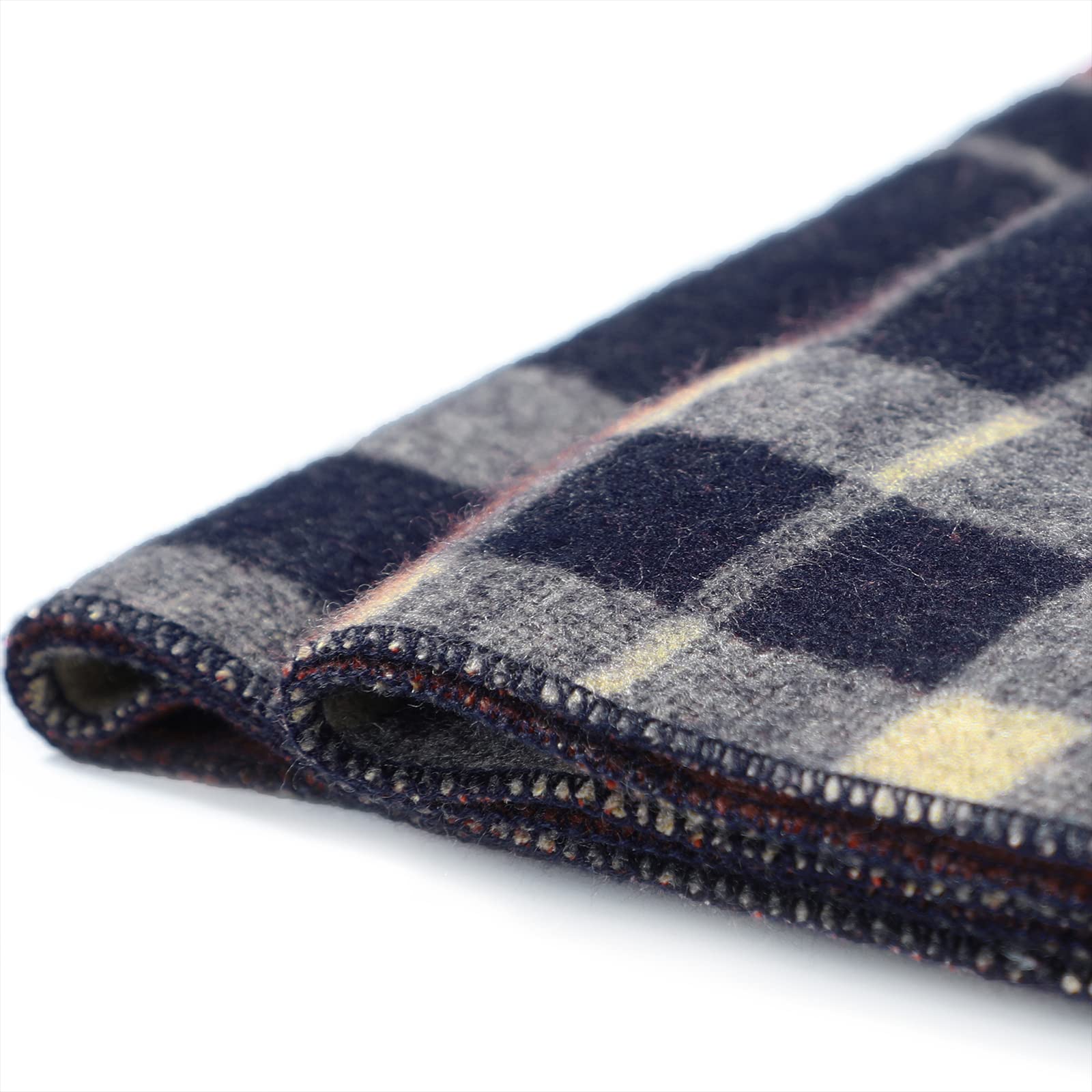 Scarf for Men Fall Winter Warm Scarves Soft Tassel Cashmere Feel Scarf Navy & Beige & Red