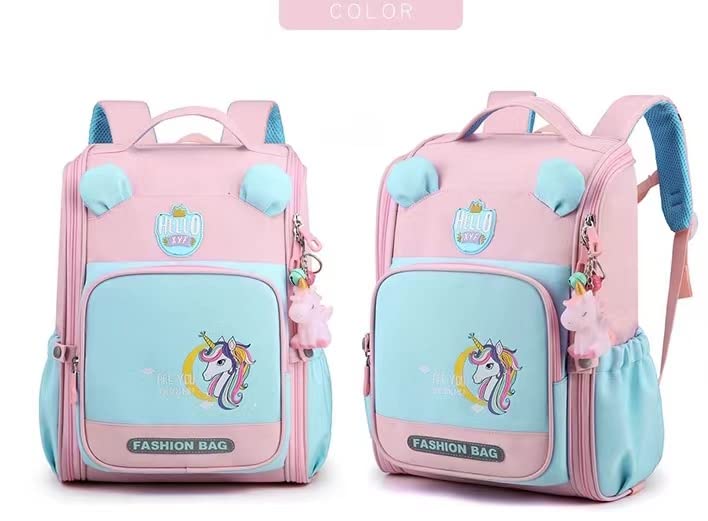 Kawaii backpack with kawaii key ring pandet,Laptop for teens cute korean kawaii backpack for school (Pink)
