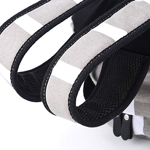MoreChic Causal Canvas Stripe Backpack Travel Daypack Backpacks For Teen Girls Women