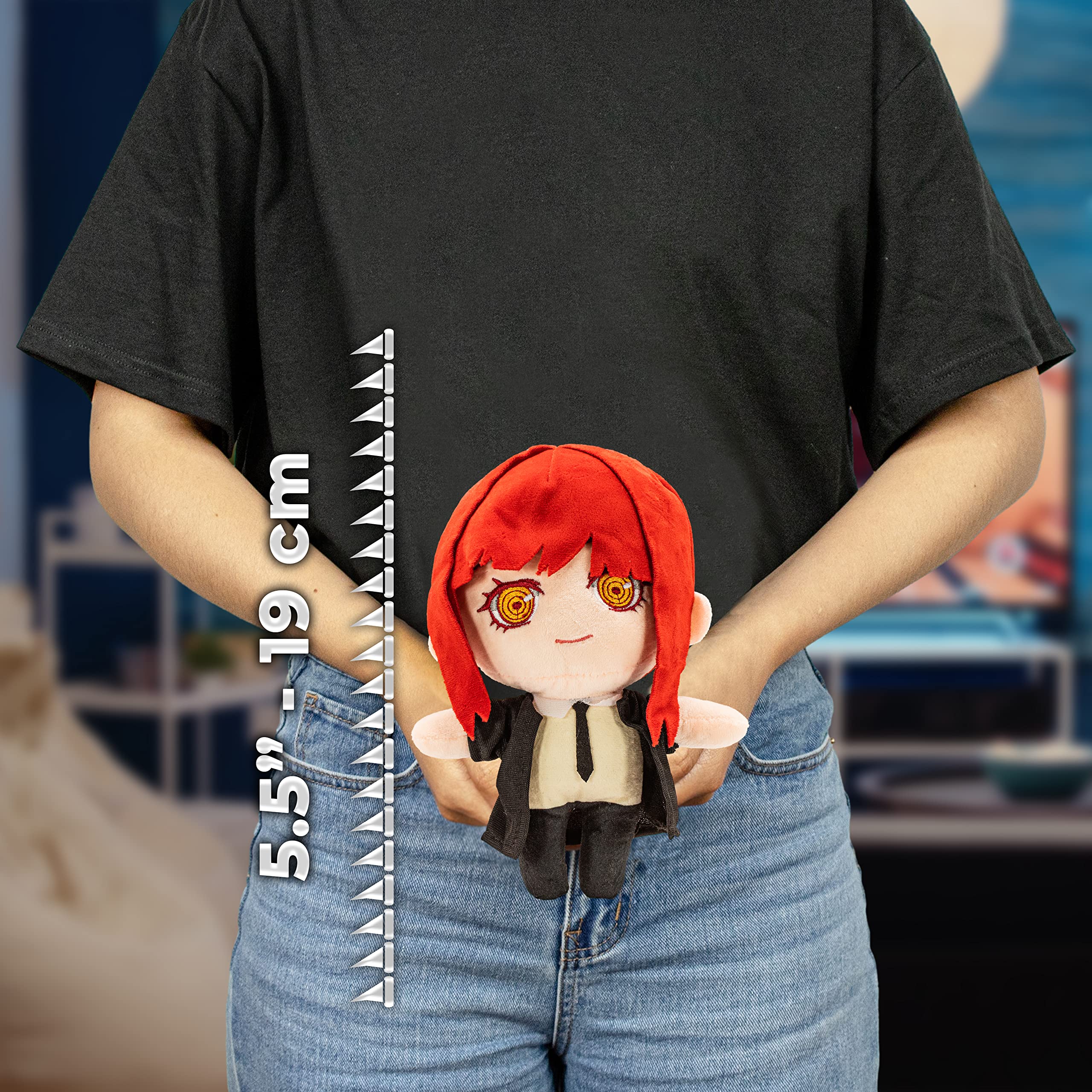 NINJAMO Chainsaw Anime Man Super Soft Plush 8" in Makima Cute Stuffed Plushie Doll