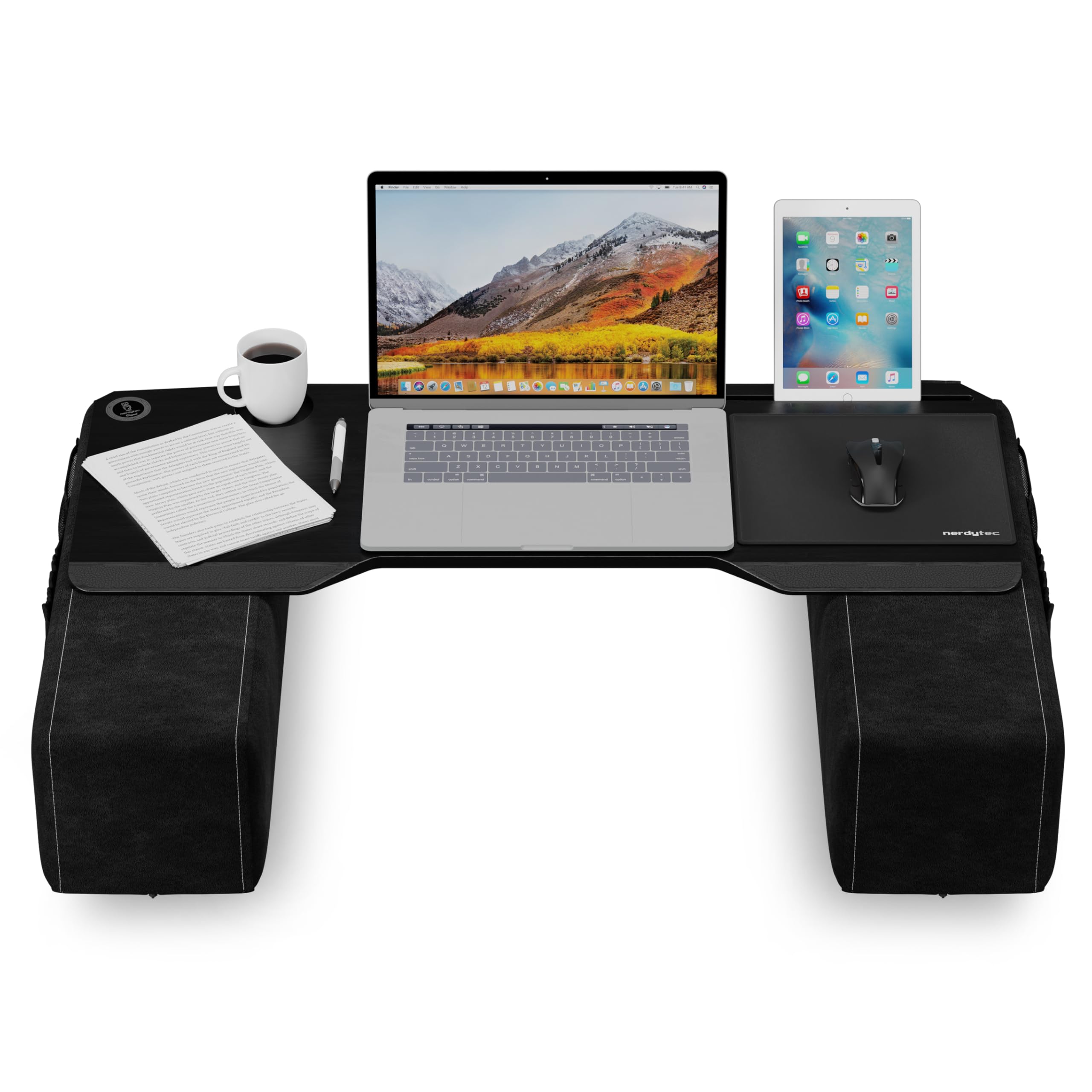 Couchmaster CYBOSS - Extra Wide Laptop Stand for Couch and Bed, Ergonomic Design with Cushions, Lap Desk Supports Notebooks up to 18 Inches – You are The Big Boss! The CYBOSS!