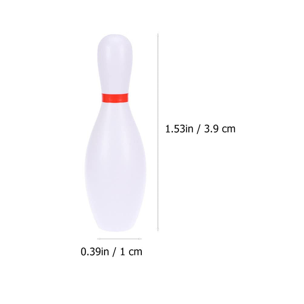 STOBOK 2 Set Miniature Bowling Ball Set Dollhouse Bowling Game Toys Mini Desktop Bowling Model Toy for Dollhouse Decoration Accessories