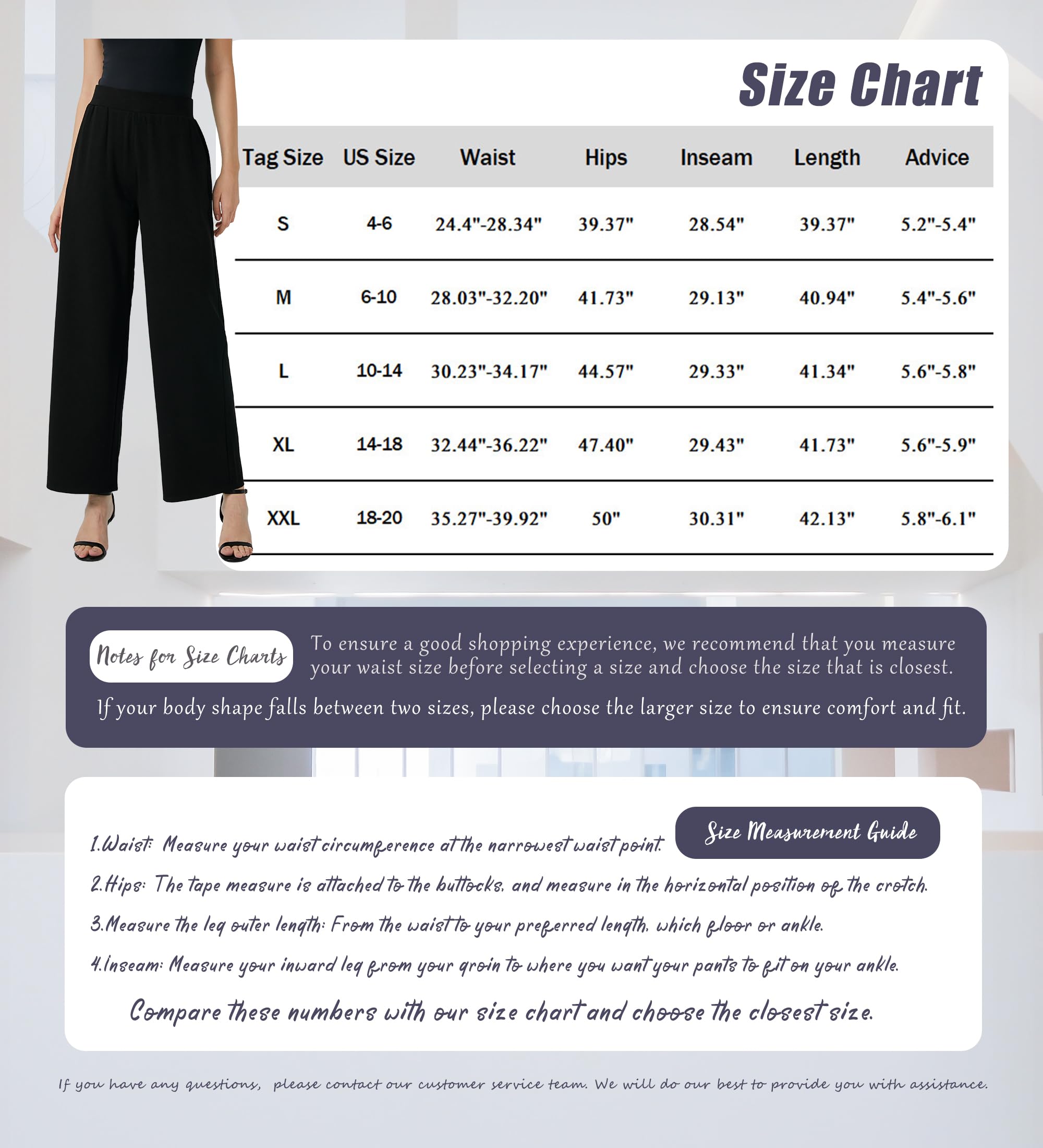 JASTIE Women's High Waist Palazzo Pants with Deep Pockets Comfort Pull-On Straight Petite Leg Regular Office Work Trousers(Black,S)…………