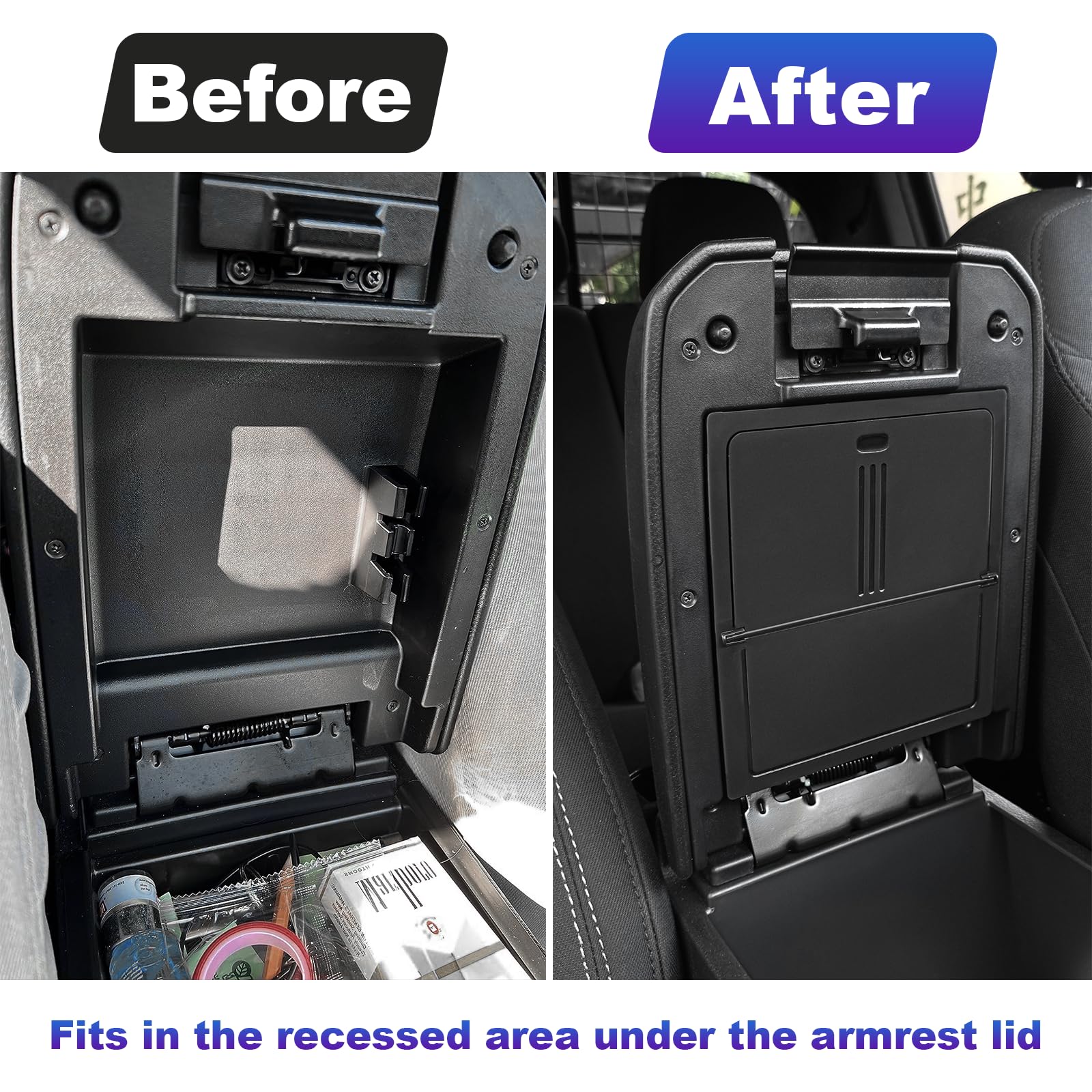 SDPVorn Hidden Storage Box for 2016-2023 Tacoma Center Console Armrest Organizer Secret Compartment 3rd Gen Accessories