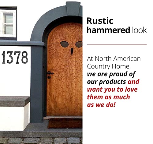 NACH House Numbers for Outside, 8 inch Black Address Numbers for House - Number 9 - Rustic Numbers for Outside with Mounting Hardware