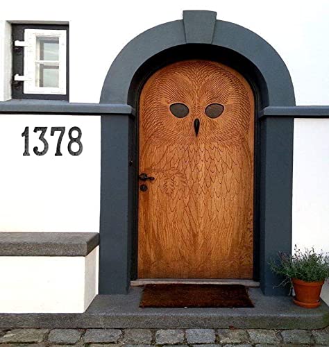 NACH House Numbers for Outside, 8 inch Black Address Numbers for House - Number 9 - Rustic Numbers for Outside with Mounting Hardware