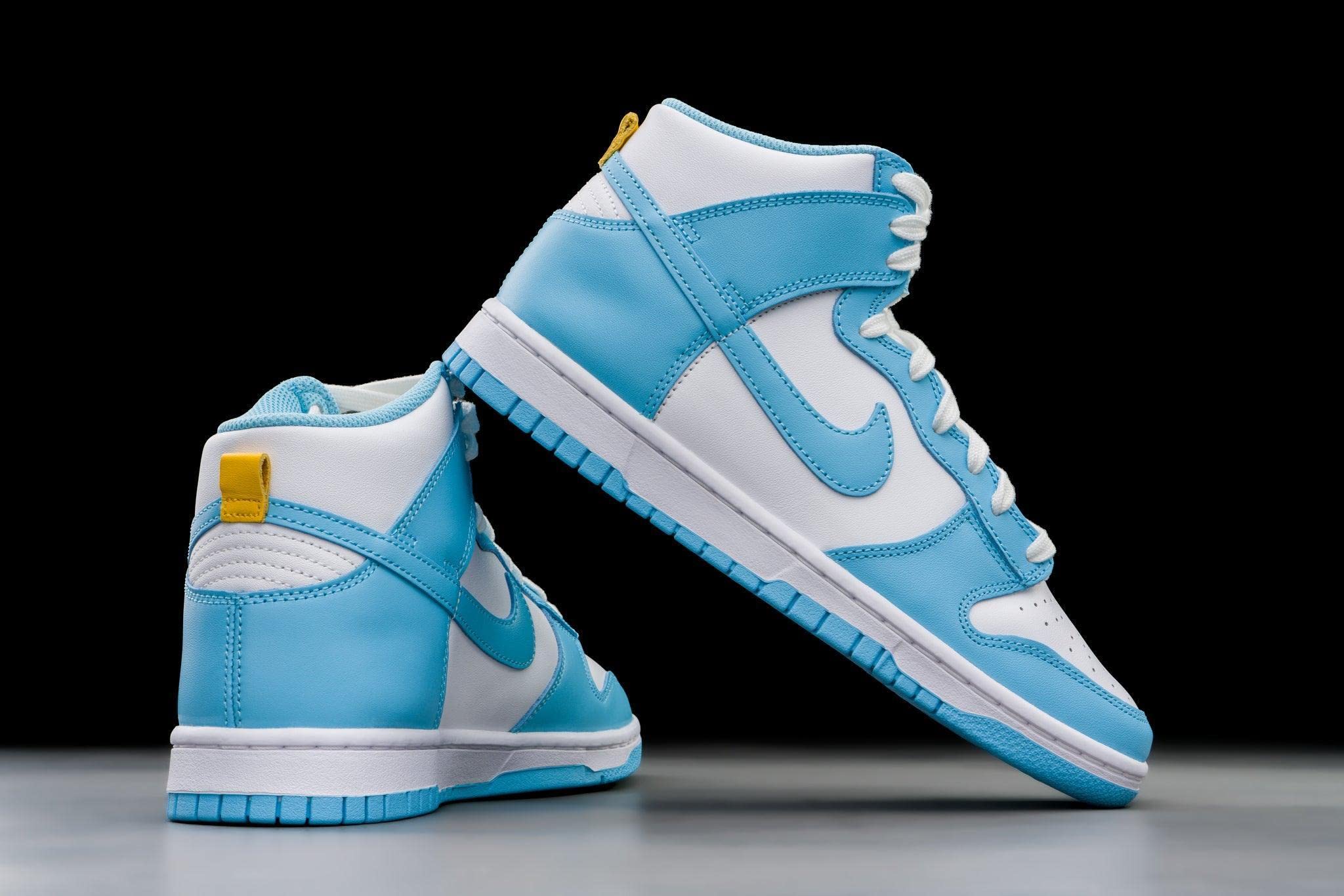 Nike Dunk Hi Retro Men's Basketball Shoes, Blue Chill Blue Chill White, 11 US