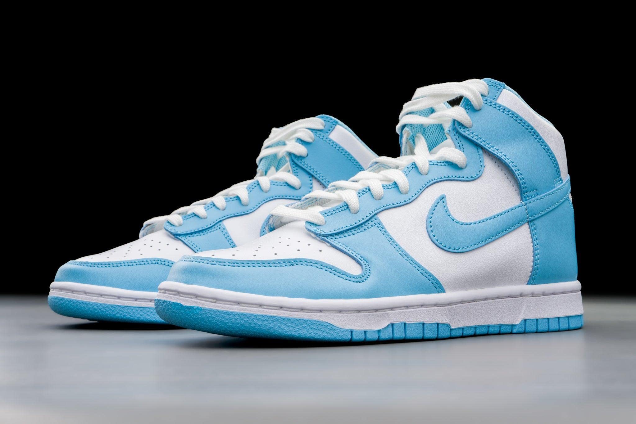 Nike Dunk Hi Retro Men's Basketball Shoes, Blue Chill Blue Chill White, 11 US