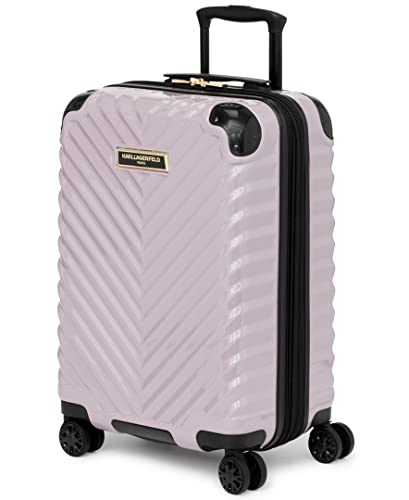 Karl Lagerfeld Paris Women's Carryon Spinner Wheels Hardside, Lilac, One Size