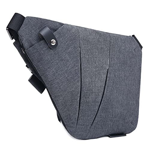 2023 New Personal Flex Bag, Travel Sling Bag Light Thin Chest Shoulder Bag, Fashion Anti-Thief Slim Sling Bag for Men (Black, Right)