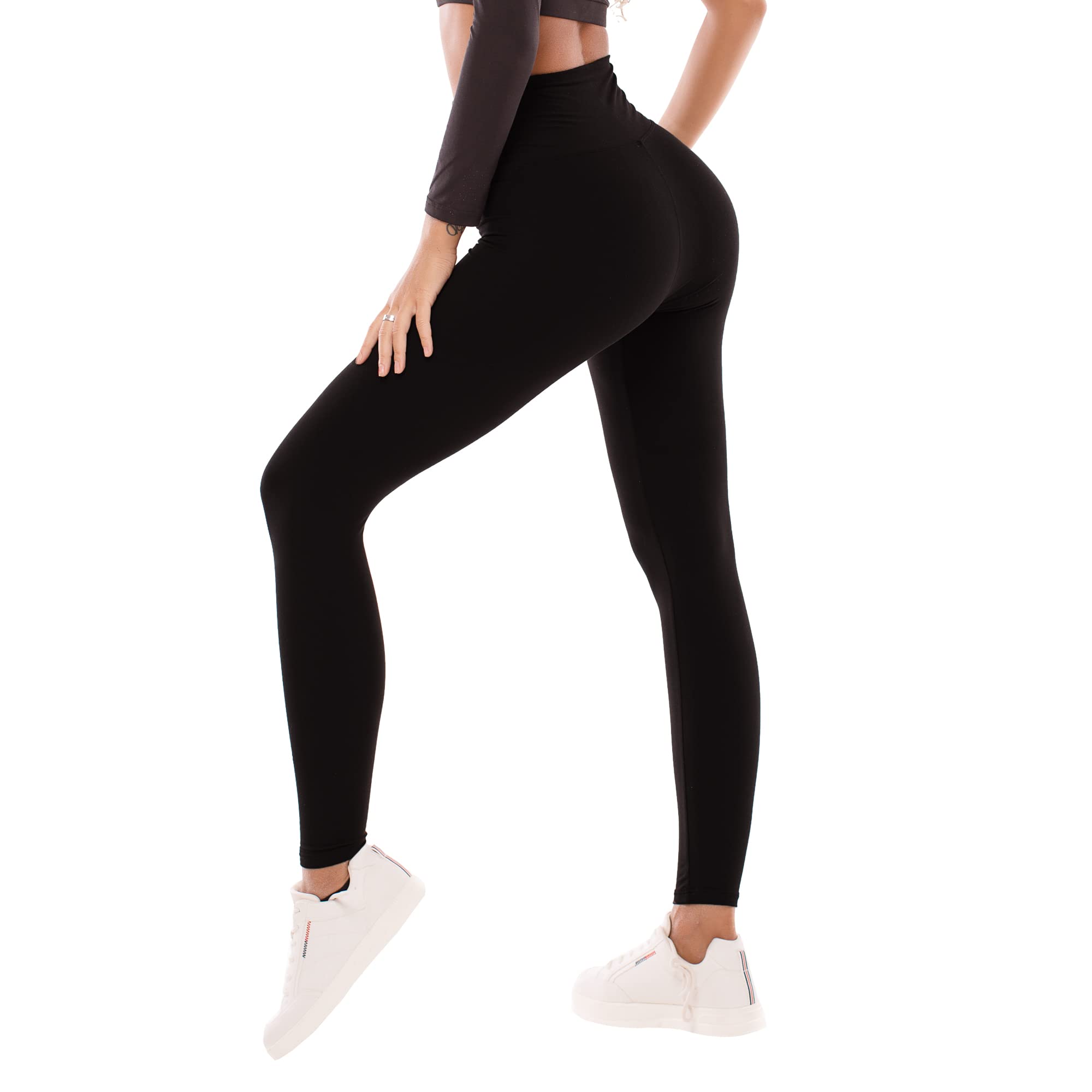 CADITEX Leggings for Women - High Waisted Buttery Soft Womens Leggings Black
