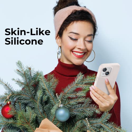 Mkeke Magnetic for iPhone 14 Case for iPhone 13 Case [Designed for MagSafe] Liquid Silicone Shockproof Protective Phone Cover with Soft Microfiber Lining for Apple iPhone 13/14 (6.1"), White