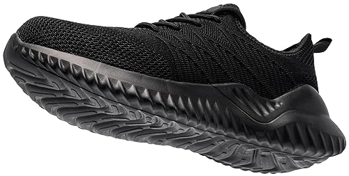 Tinefiy Steel Toe Shoes for Men Lightweight Comfortable Slip Resistant Safety Work Sneakers Cushion Puncture Proof Shoes Indestructible Shoe Size 10