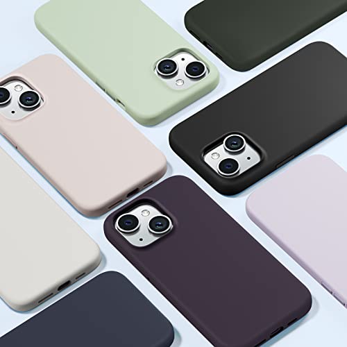 Mkeke Magnetic for iPhone 14 Case for iPhone 13 Case [Designed for MagSafe] Liquid Silicone Shockproof Protective Phone Cover with Soft Microfiber Lining for Apple iPhone 13/14 (6.1"), White