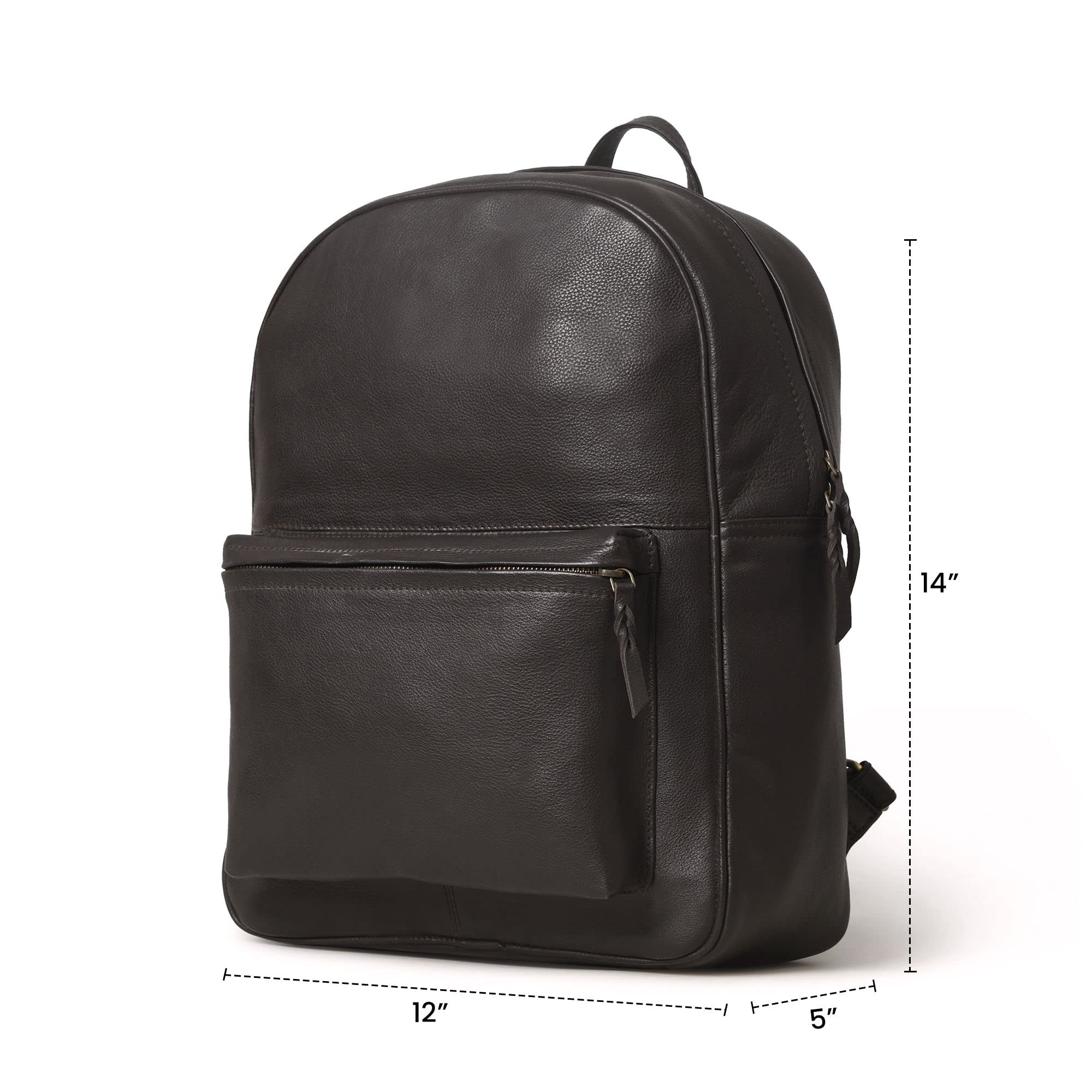 ADYAN Leather Backpack Bag for Men and Women (Brown)