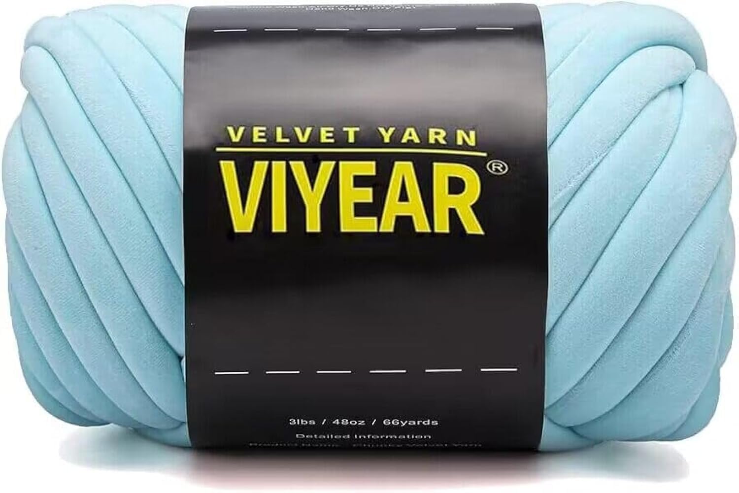 Chunky Yarn for Hand Knitting Blanket Knotted Pillow，Super Soft Vegan Light Blue Velvet Yarn Jumbo Fluffyh Braided Cotton Bulky Giant Yarn for Christmas DIY Home Decoration
