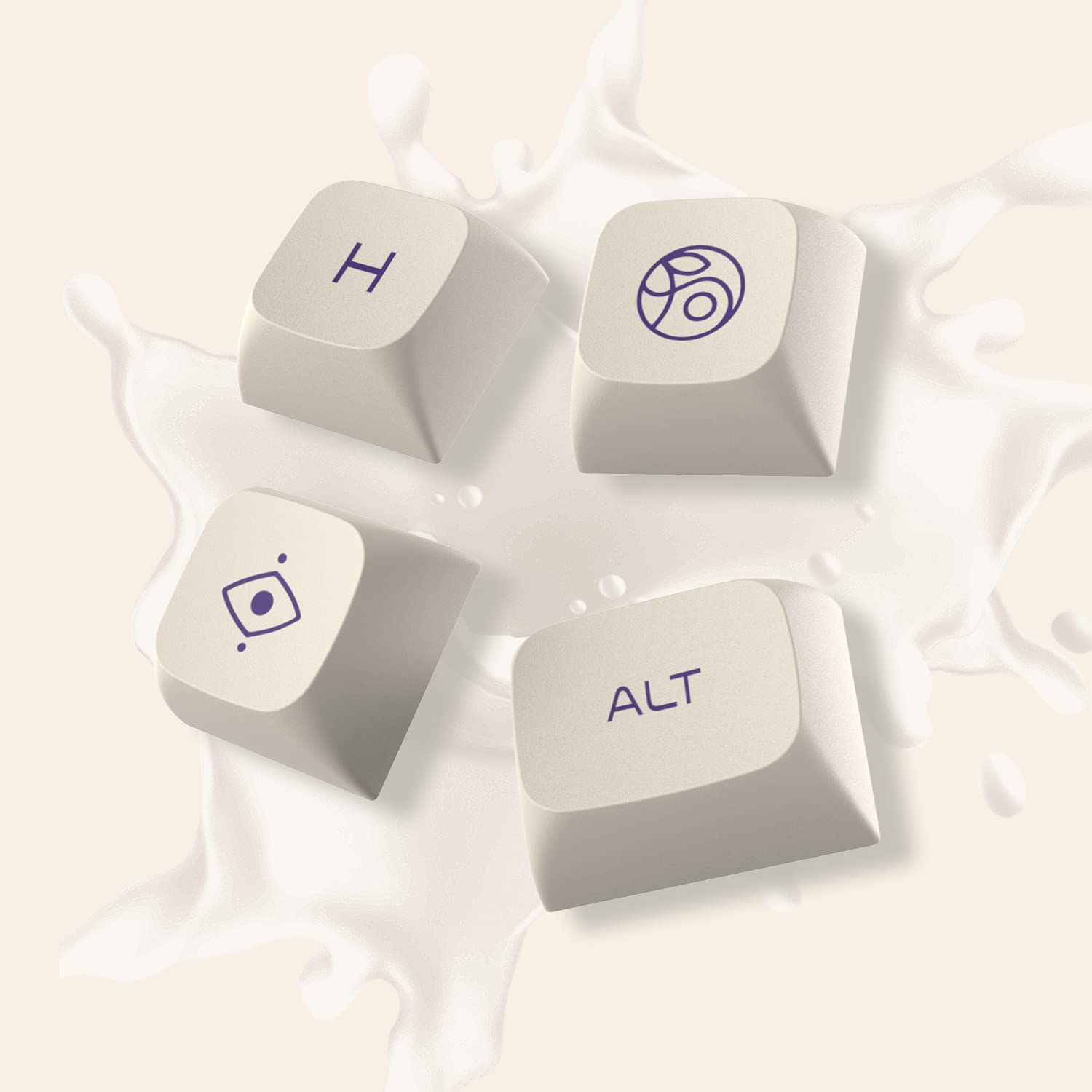 dagaladoo Retro Double Shot PBT keycaps Set Japanese Style Beige Custom Keycaps Dye-Sub XDA Profile keycaps Keyboard for Gateron MX Switches Mechanical Keyboard (134keys)