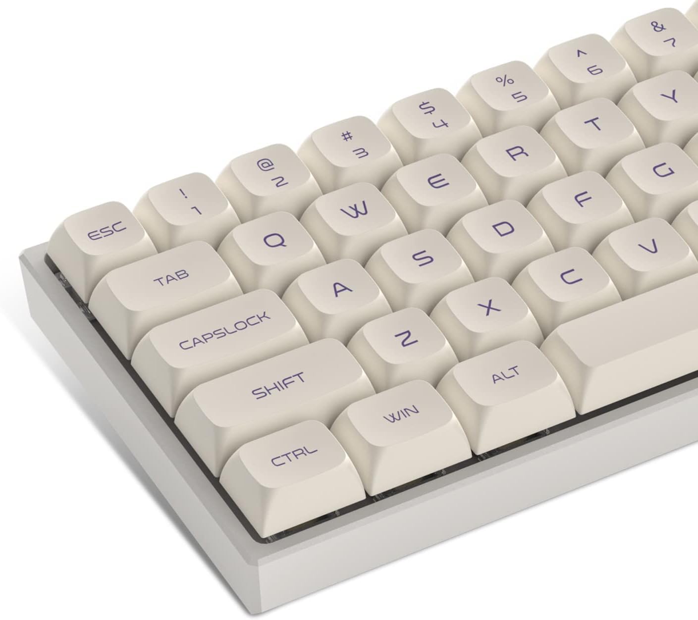 dagaladoo Retro Double Shot PBT keycaps Set Japanese Style Beige Custom Keycaps Dye-Sub XDA Profile keycaps Keyboard for Gateron MX Switches Mechanical Keyboard (134keys)