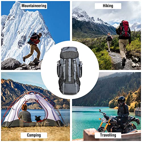 AW Outdoor 70L Sports Hiking Camping Backpack Travel Mountaineering Shoulder Bag Rucksack Large Black