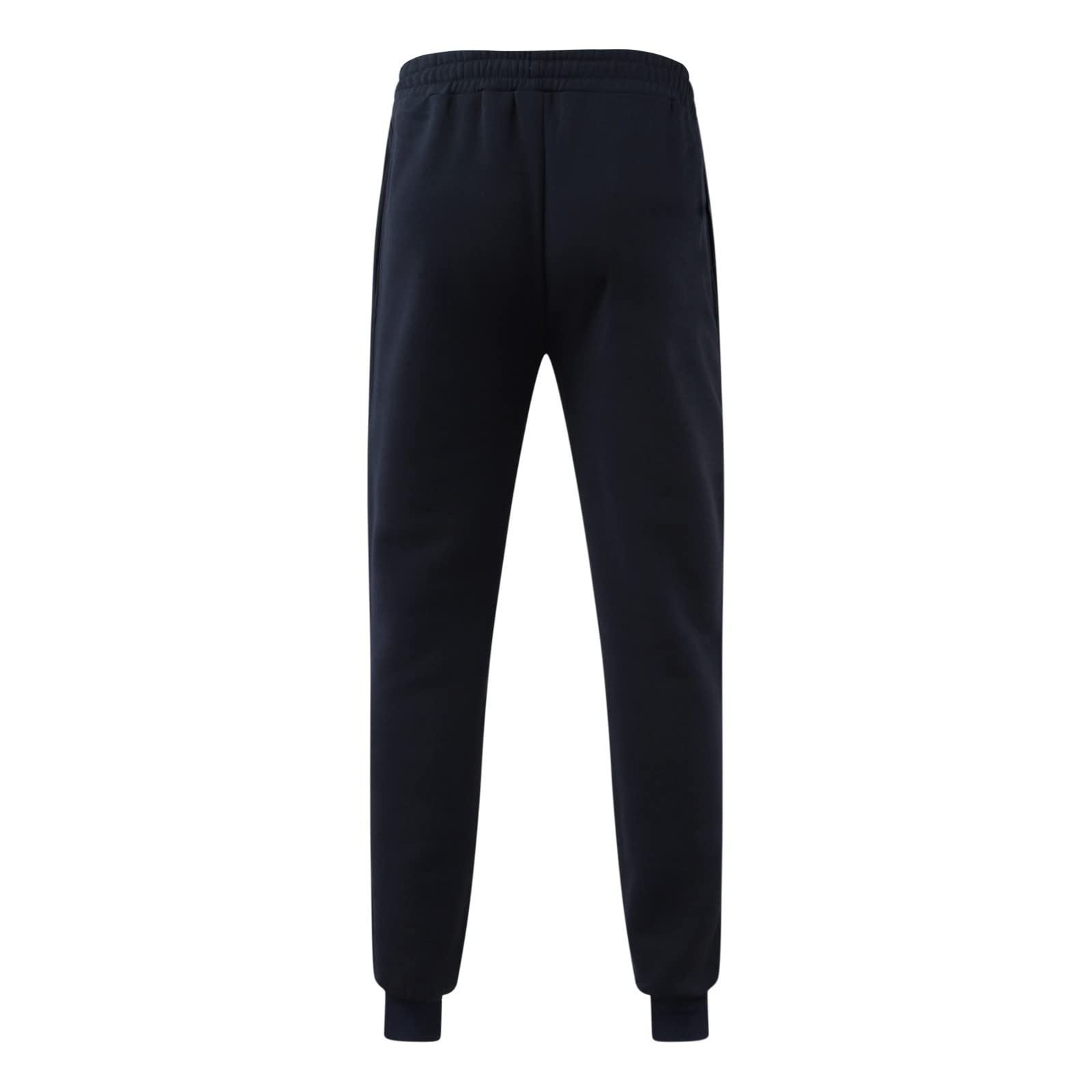 Men's Fleece Lined Cargo Sweatpants Open Bottom Straight Leg Casual Loose Fit Baggy Athletic Jogger Pants with Pockets(Navy#04,XL)