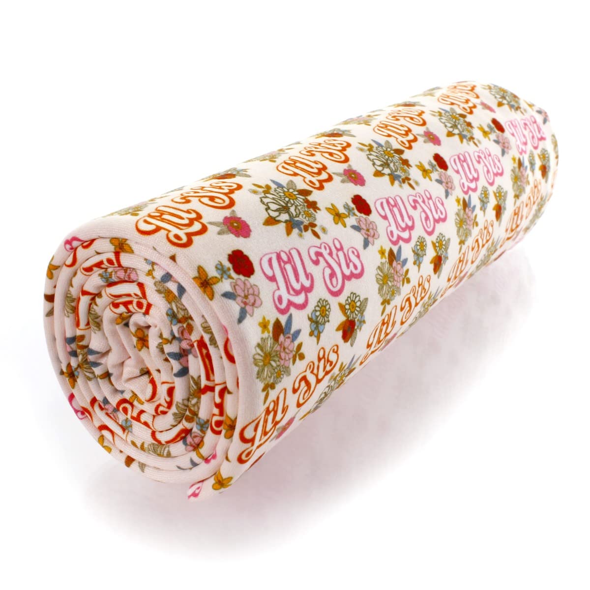 Lil Sis Retro Floral DBP Fabric - Double Brushed Polyester 4 Way Stretch - 1/2 yard