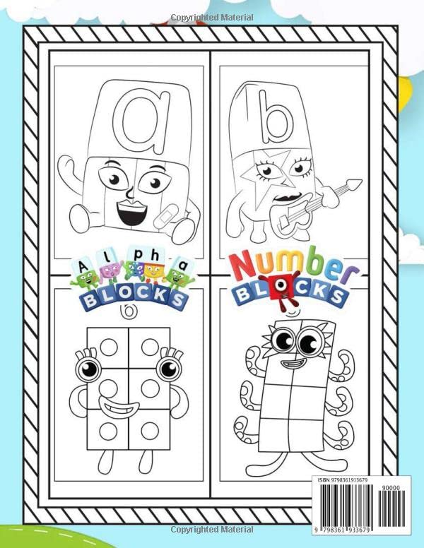 Nũmbẹr !Blọcks & Alphạblọcks Coloring Book: Creative illustrated pages for toddlers, preschoolers, preschoolers to explore and familiarize themselves with the alphabet and numbers.