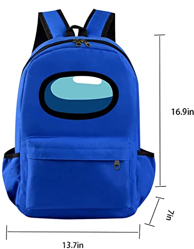 Game Backpack with Pencil Case Sport Travel Laptop Backpack Durable Multifunctional Backpack for Boys Girls College School Bookbag Outdoor Daypack 17 Inch for Men Women (blue)