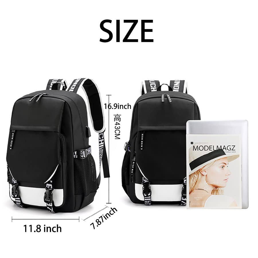 Millment Anime Backpack Levi Eren Mikasa Student School Book Bag Travel Teens Laptop Bagpacks for Boys Girls