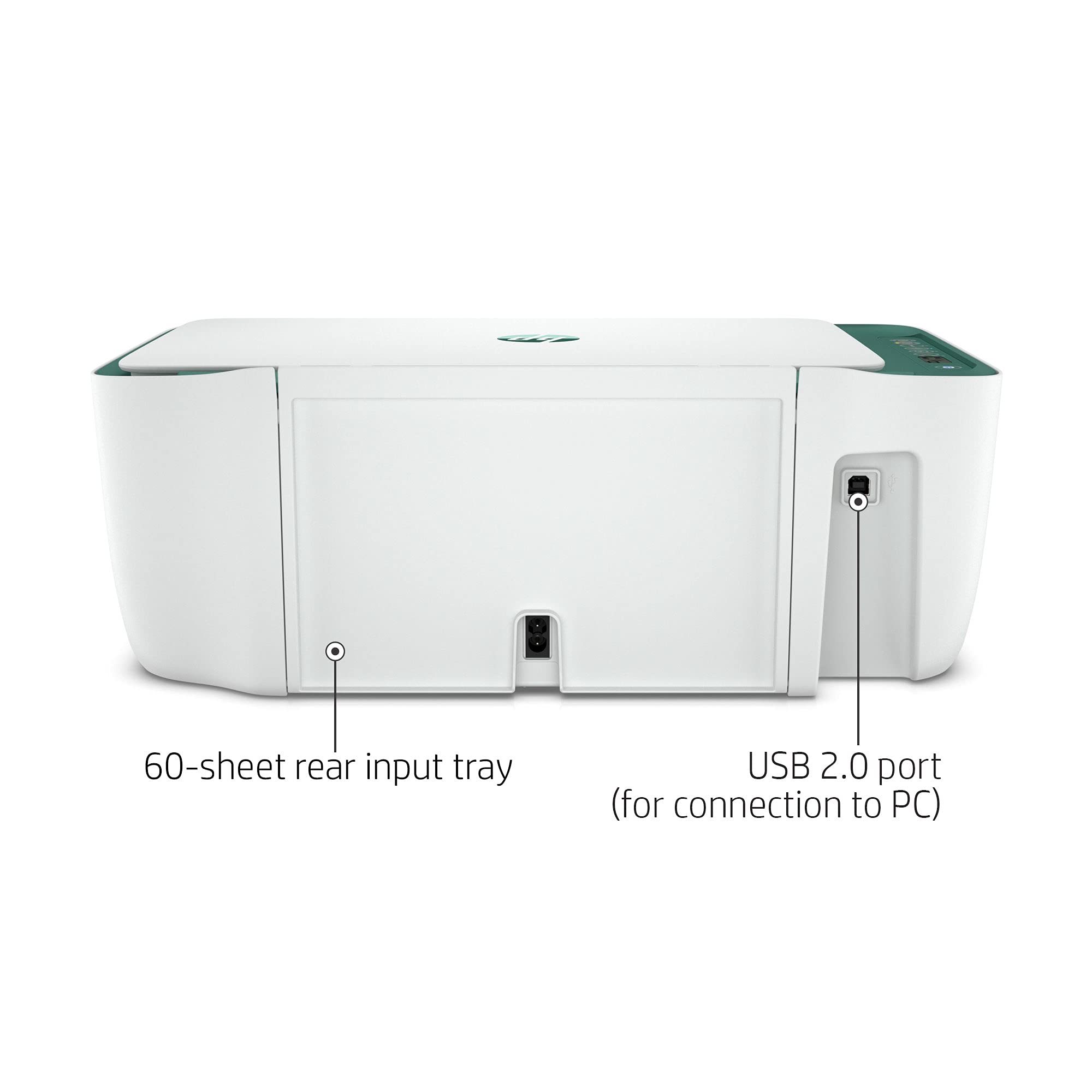 HP DeskJet 27 42e Series Wireless Inkjet Color All-in-One Printer - Print Copy Scan - Mobile Printing - USB Connectivity - Up to 7 ISO PPM - Up to 4800 x 1200 DPI - Sequoia + HDMI Cable (Renewed)