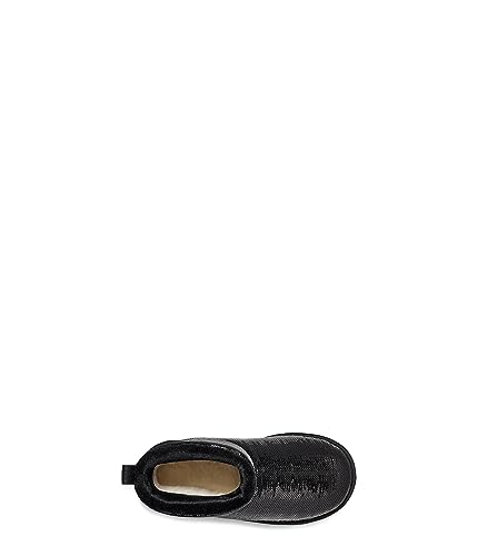 UGG Unisex-Child Classic Mini Mirror Ball Boot, Black, 2 Little Kid
