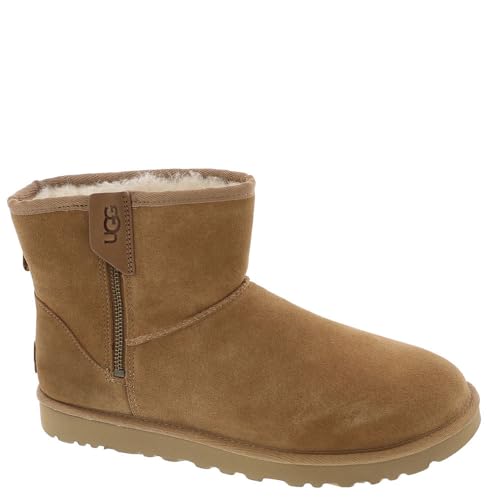 UGG Women's Classic Mini Bailey Zip Boot, Chestnut, 8