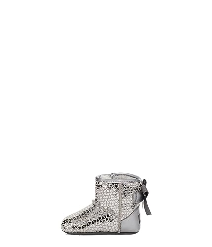 UGG Unisex-Baby Jesse Bow Ii Gel Hearts Boot, Silver, 4-5 Toddler
