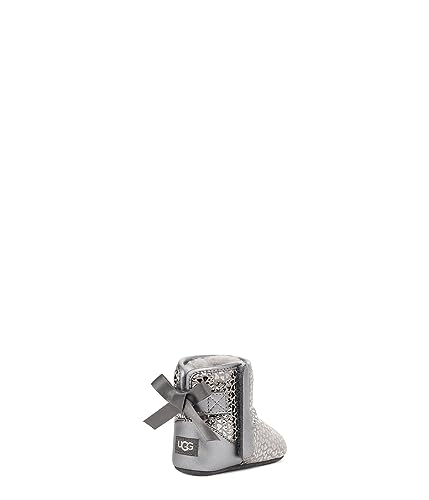 UGG Unisex-Baby Jesse Bow Ii Gel Hearts Boot, Silver, 4-5 Toddler