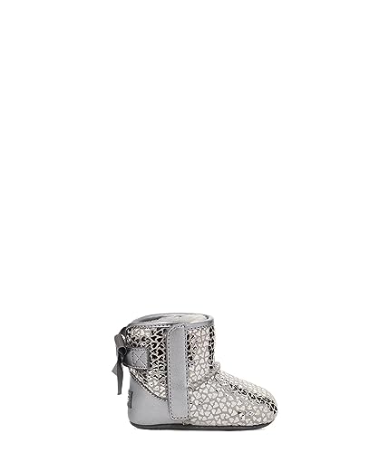 UGG Unisex-Baby Jesse Bow Ii Gel Hearts Boot, Silver, 4-5 Toddler