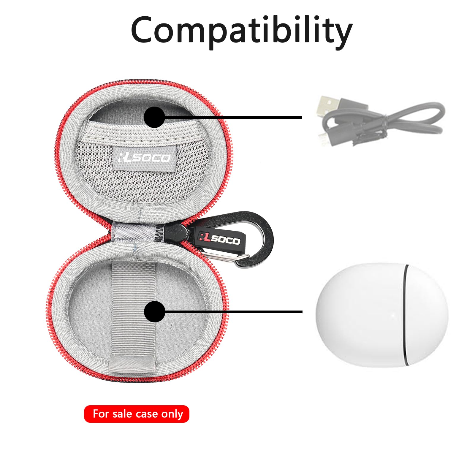 RLSOCO Carrying Case for Google Pixel Buds Pro 2/Pixel Buds A-Series/Pixel Buds Pro Wireless Earbuds (Black)
