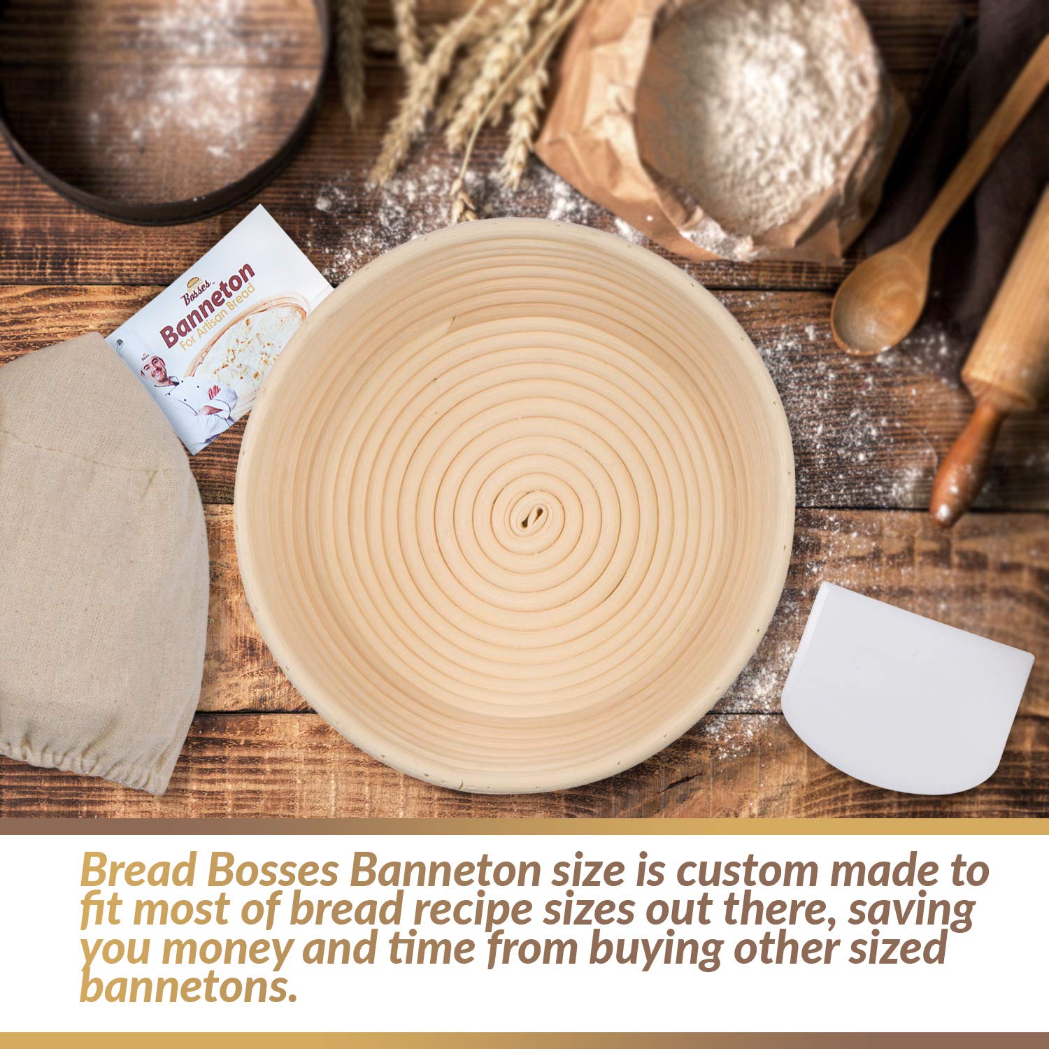 9 Inch Bread Banneton Proofing Basket & 10 Inch Oval Bread Banneton Proofing Basket