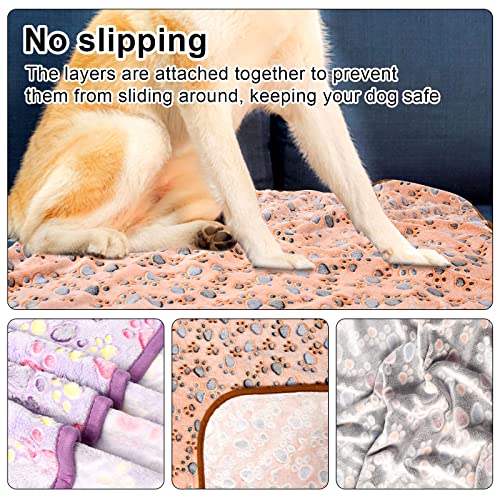Awaytail 1 Pack 3 Dog Blankets for Large Dogs,Pet Blankets for Dog Bed Cover,Washable Soft Fleece Blankets for Couch Blanket,Blankets for Dogs Cats,41"x31"