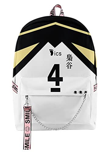 XIXISA 17" Anime Haikyuu Kotaro Bokuto Backpack for School Teens Boys Girls High School Volleyball Bookbag Laptop Backpacks (G)
