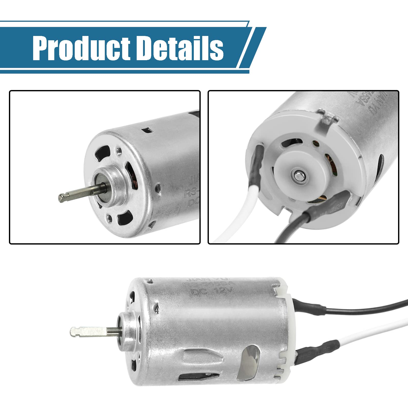 6 inch RV Vent Fan,12V D-Shaft RV Fan Motor with White Fan Blade for RV Bathroom Fan Camper Roof Vent